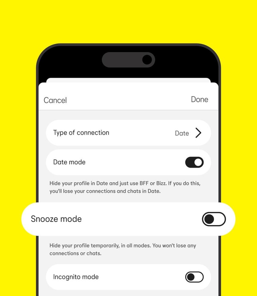 Snooze Mode | Pause Your Account | Bumble